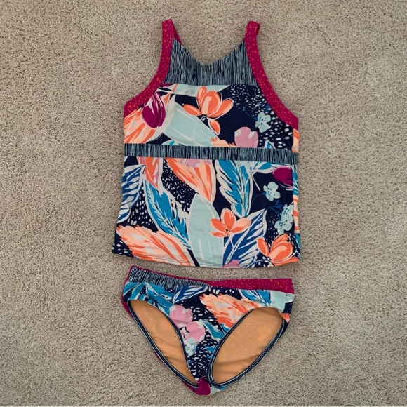 Athleta | Swim | Athleta Girl Paradise Splash Tankini Vguc | Poshmark